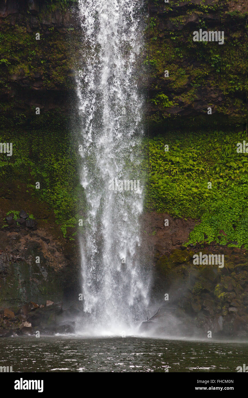 The I-TU WATERFALL on the BOLAVEN PLATEAU near PAKSE - SOUTHERN, LAOS ...