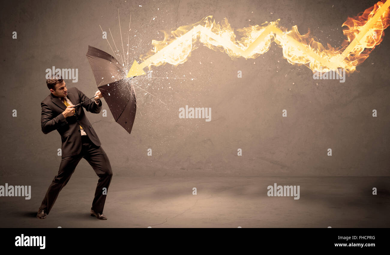 Businessman umbrella defending from hi-res stock photography and images ...