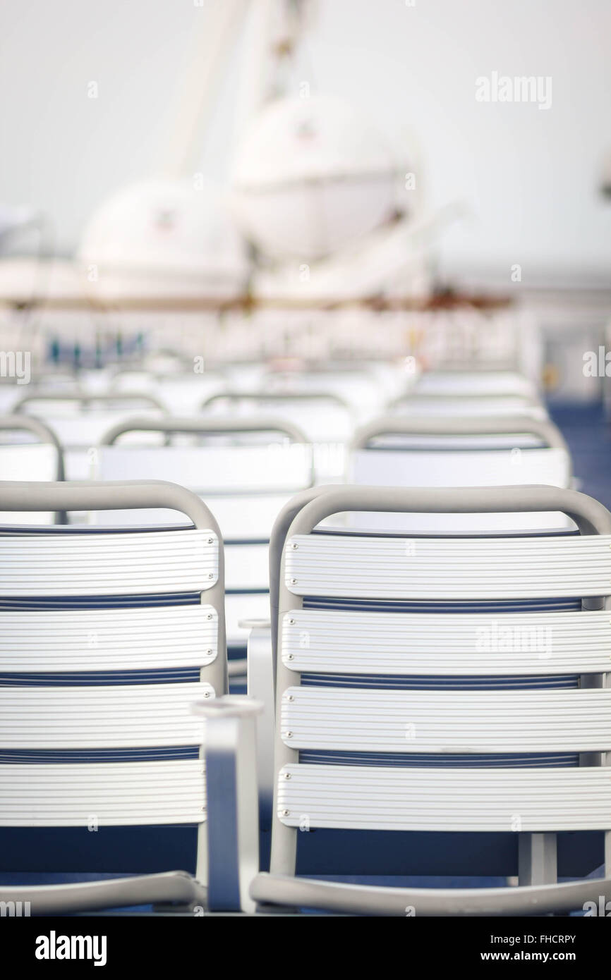 Seats on a ferry boat Stock Photo - Alamy