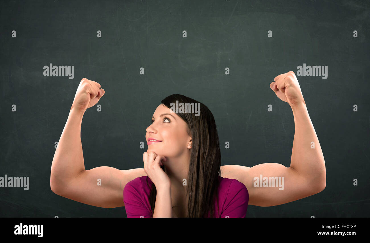 strong and muscled arms concept Stock Photo - Alamy