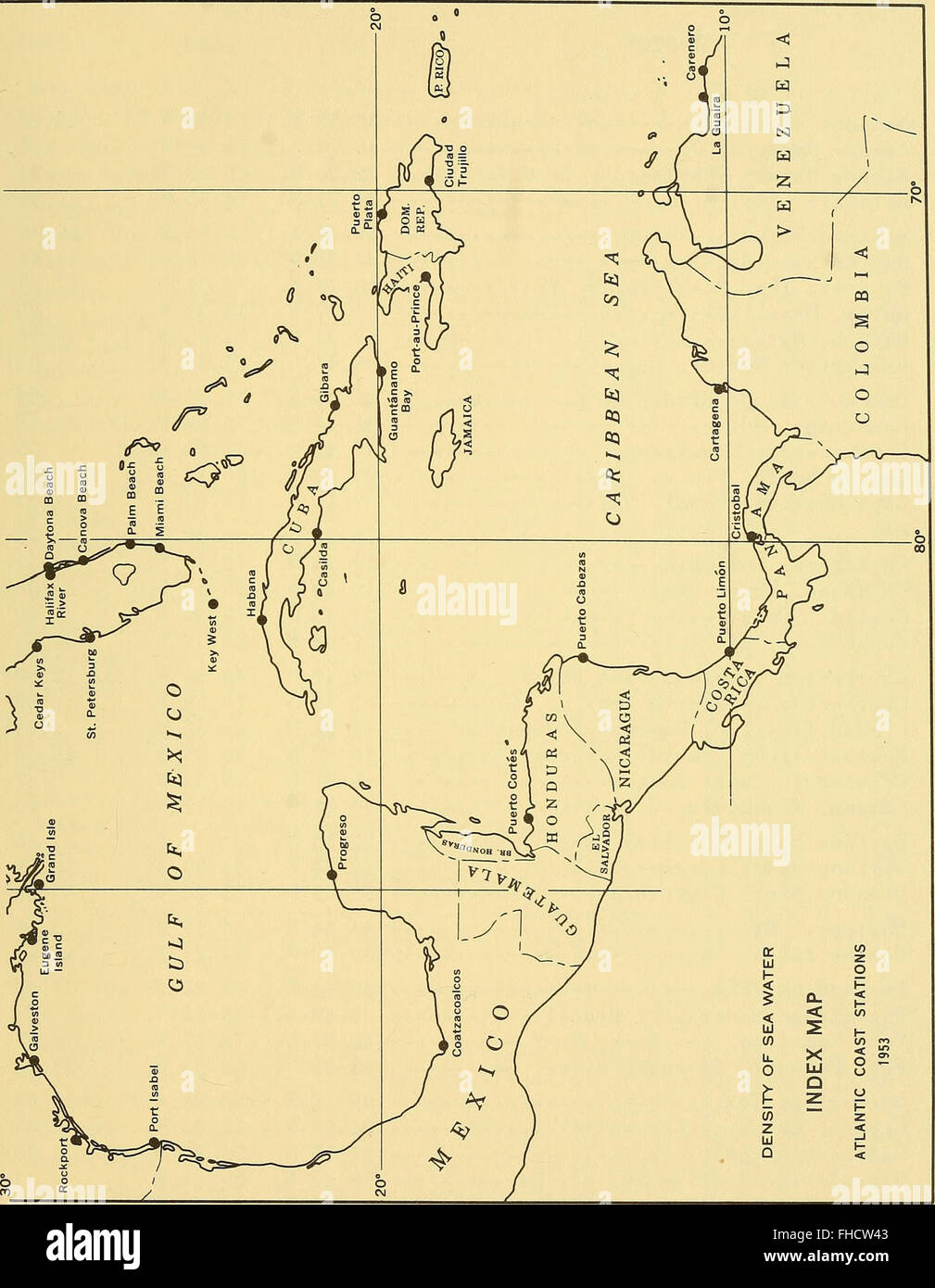 A scientific study from 1953 measuring the density of sea water at tide ...
