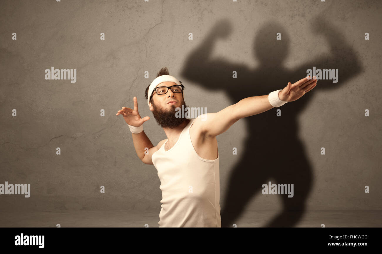 Muscles man skinny man hi-res stock photography and images - Alamy