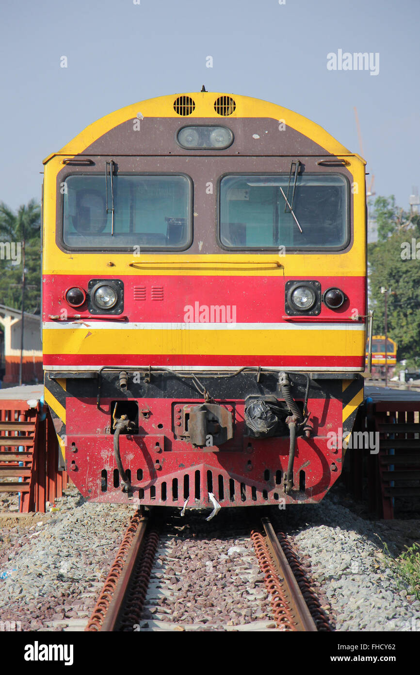 Hitachi locomotive at Chiangmai Train Station,Thailand Stock Photo - Alamy
