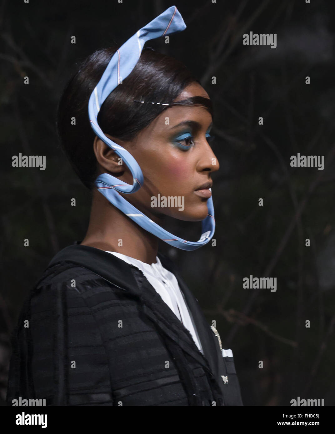 New York City, USA - February 15, 2016: Lula Kenfe, details, walks the ...