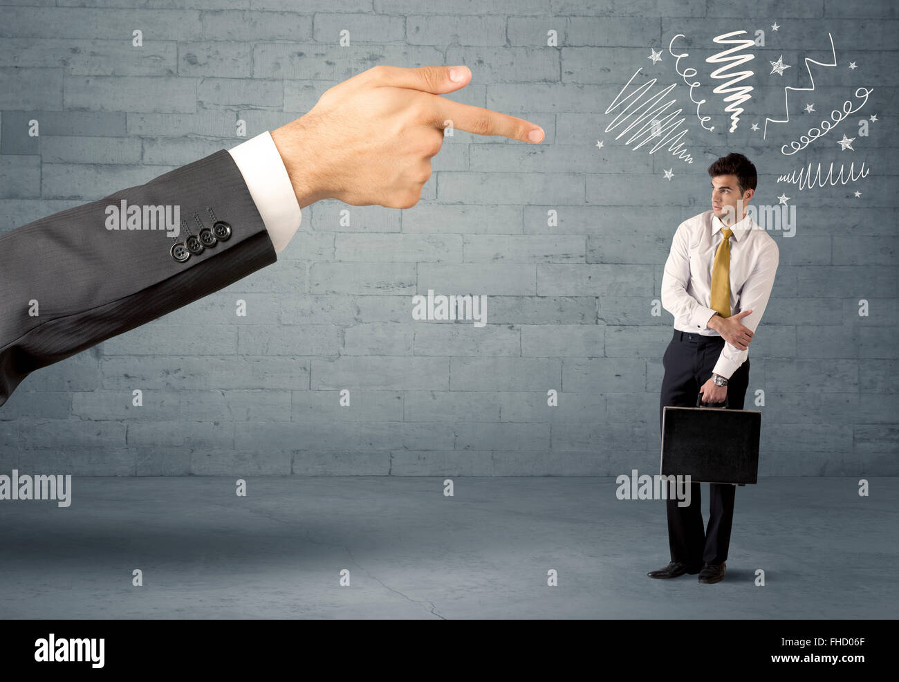 Unprofessional salesman being fired Stock Photo - Alamy