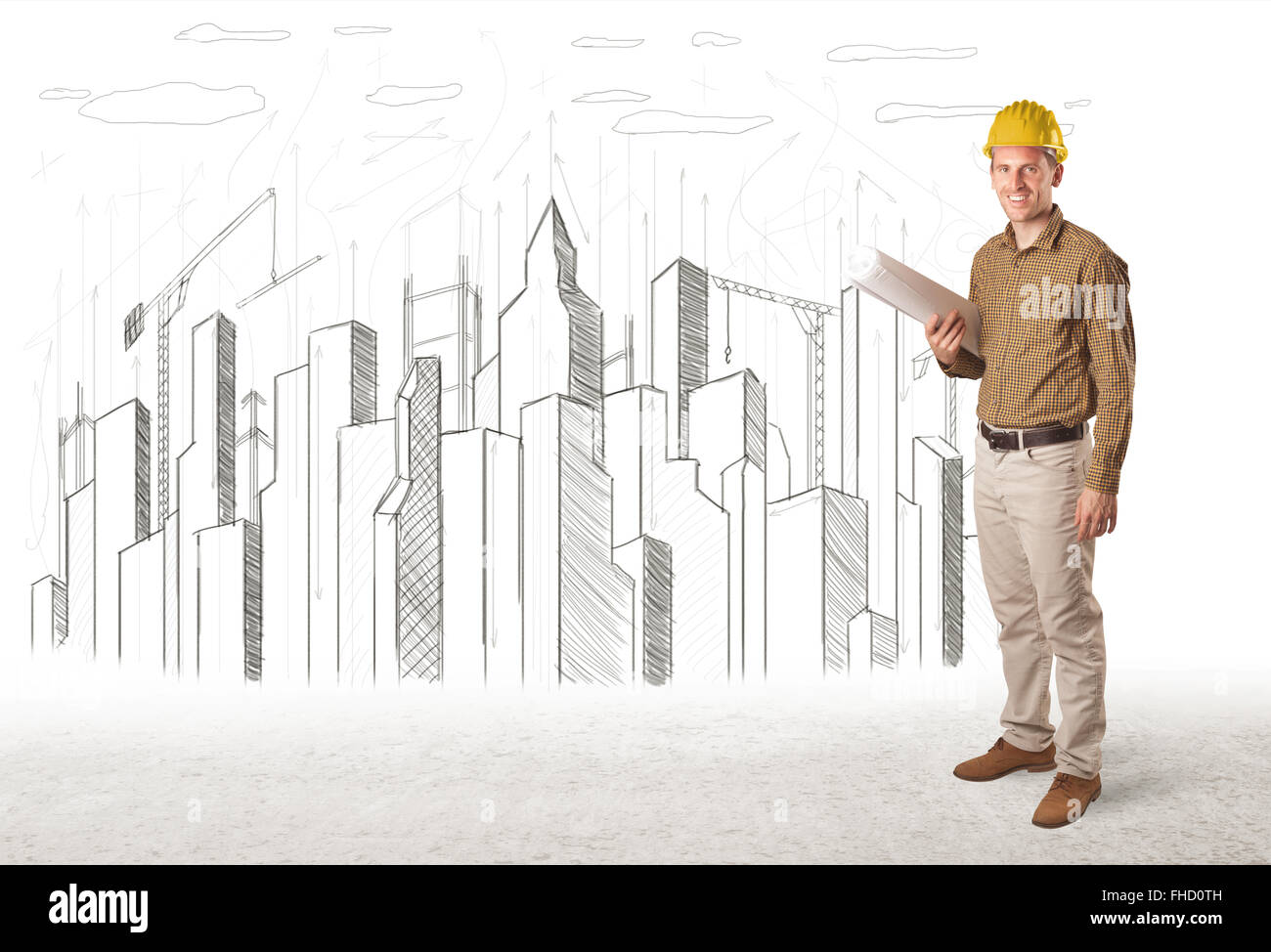 Civil Engineer Drawing High Resolution Stock Photography and Images - Alamy