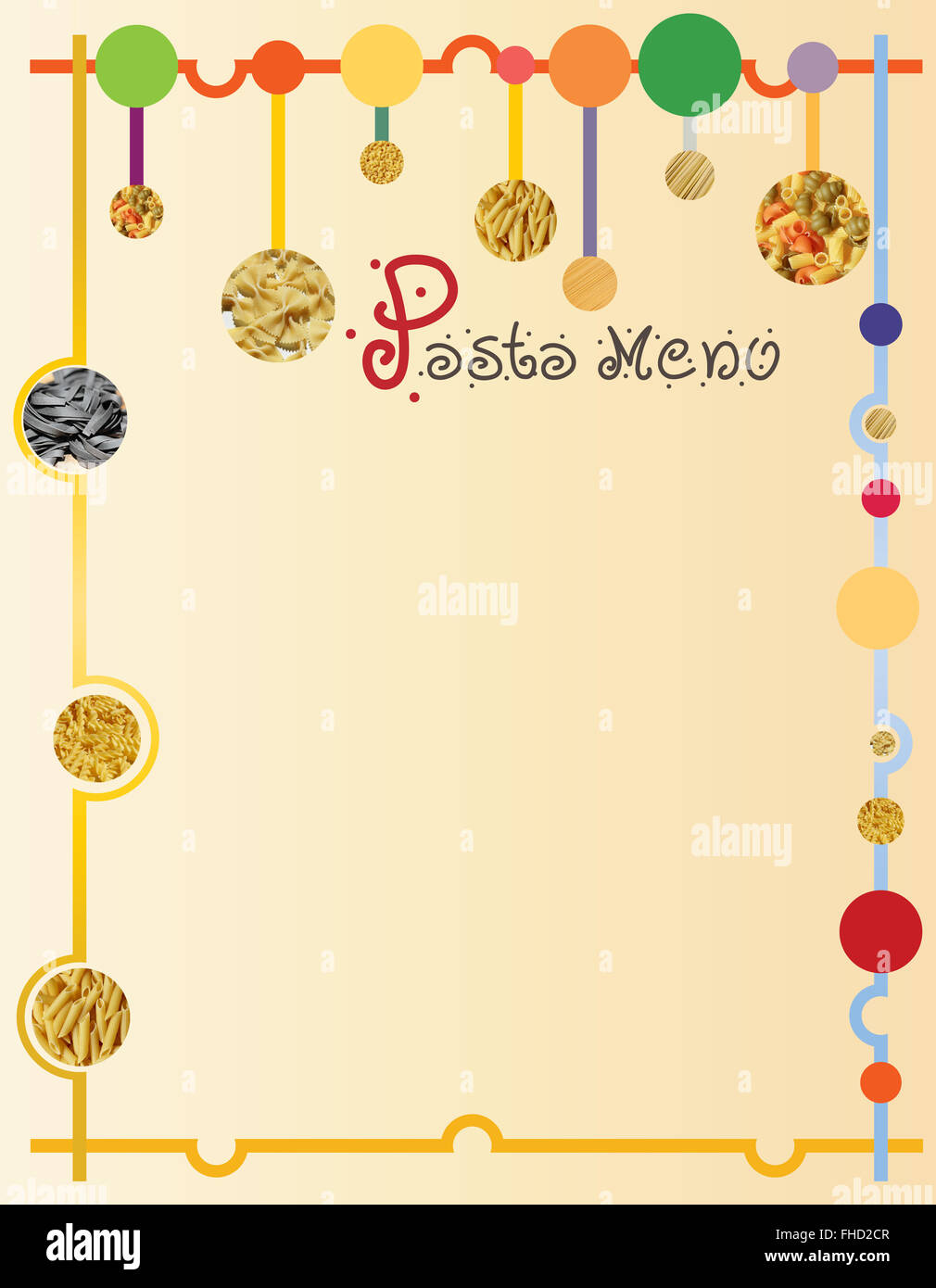 Menu board from Close up of raw pasta, italian food Stock Photo - Alamy