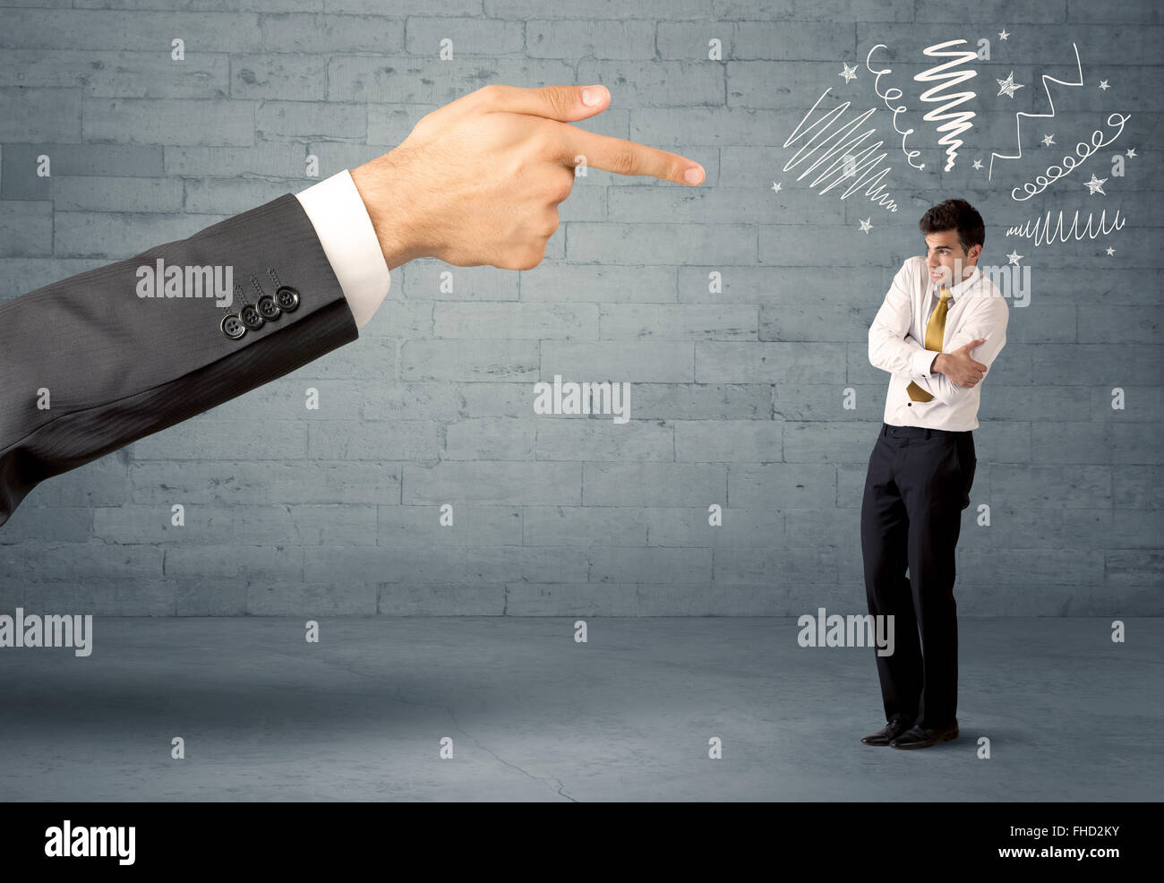 Unprofessional salesman being fired Stock Photo - Alamy