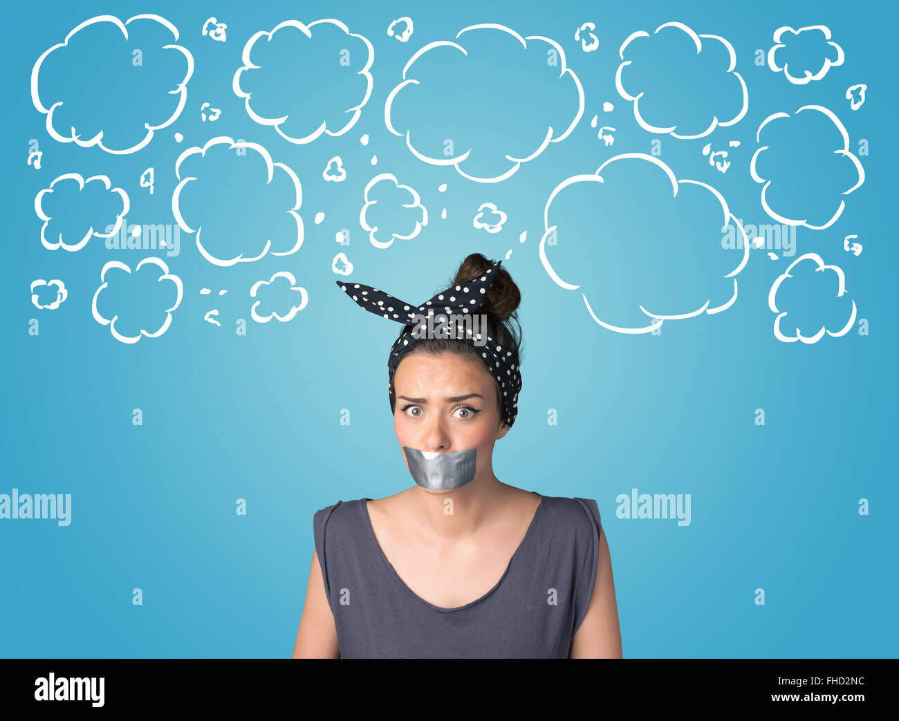 Taped lips hi-res stock photography and images - Alamy