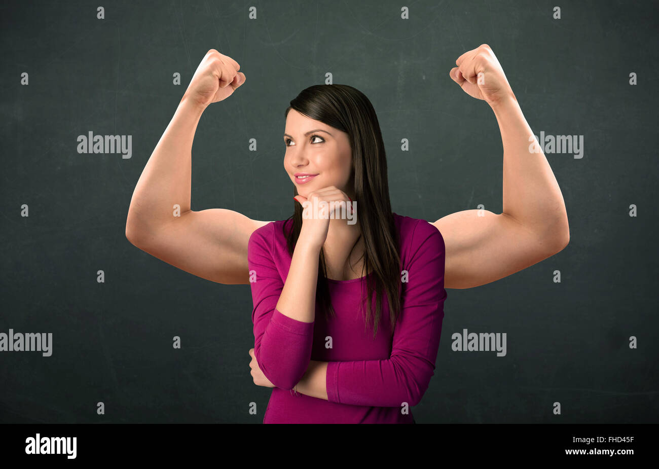 strong and muscled arms concept Stock Photo - Alamy