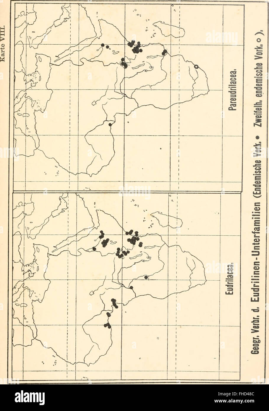 Geographical distribution of Oligochaetes (earthworms), published in ...