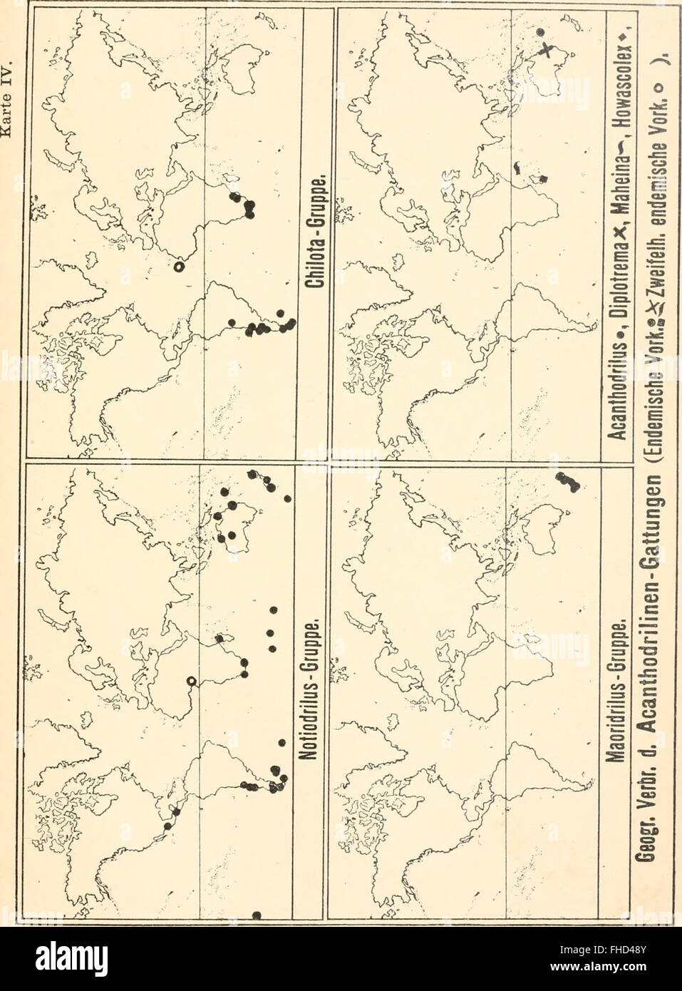 Die geographische Verbreitung der Oligochaeten (1903 Stock Photo - Alamy Die geographische Verbreitung der Oligochaeten (1903 Stock Photo - Alamy
