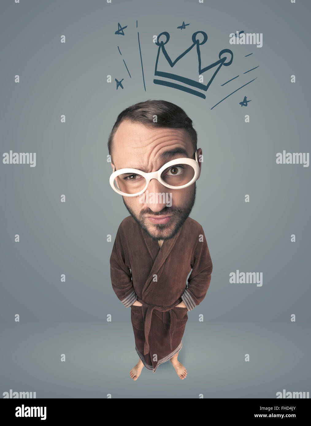 Big head person crown hi-res stock photography and images - Alamy