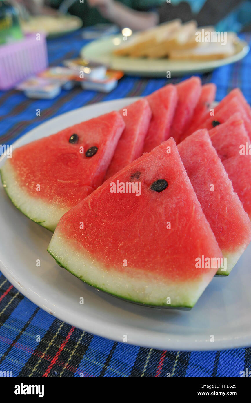 Watermelon sliced plate hi-res stock photography and images - Alamy