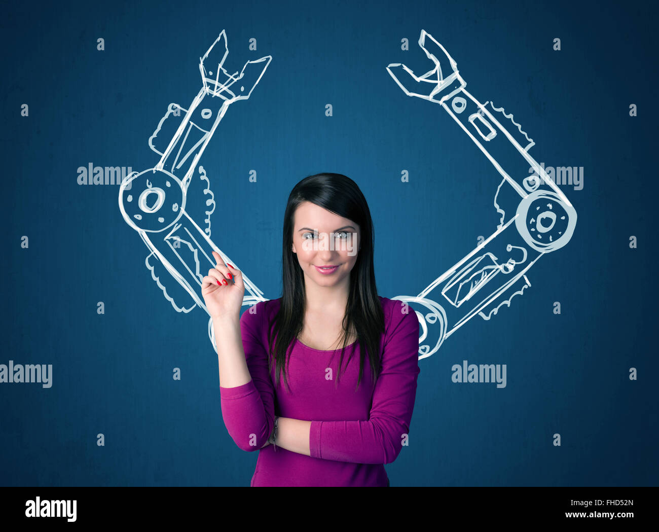 Robotic arms concept Stock Photo - Alamy