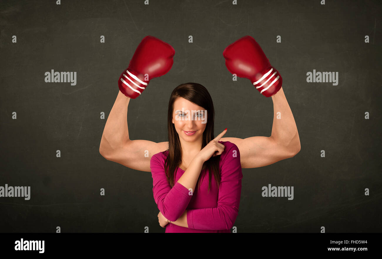 Strong and muscled boxer arms Stock Photo - Alamy