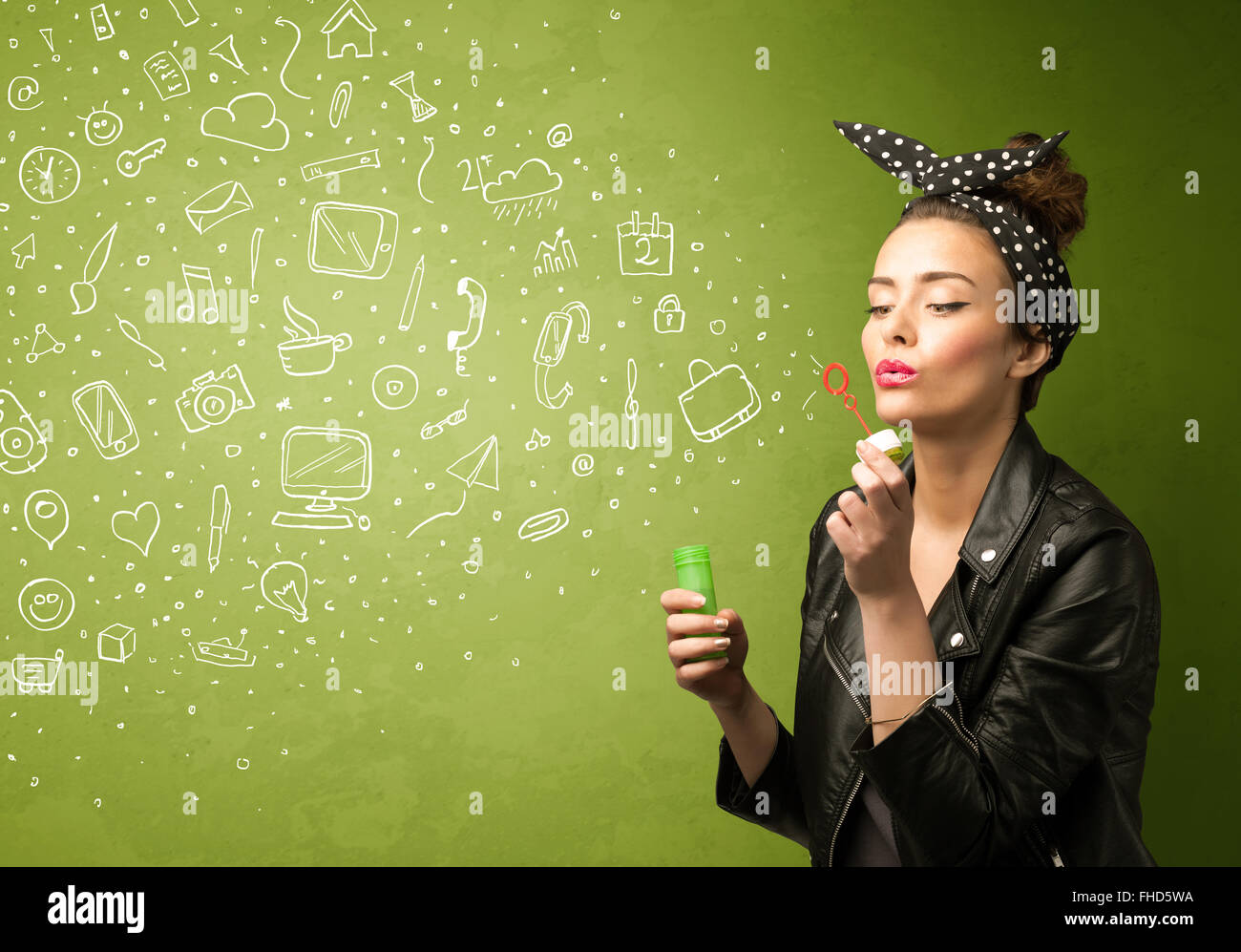 Blowing hand hi-res stock photography and images - Alamy