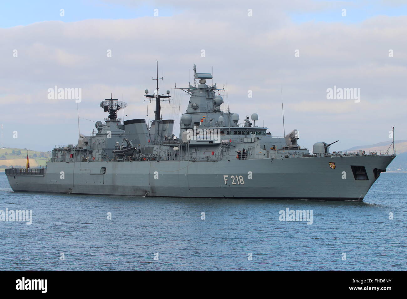 FGS Mecklenburg-Vorpommern (F218), a Brandenburg-class frigate of the ...