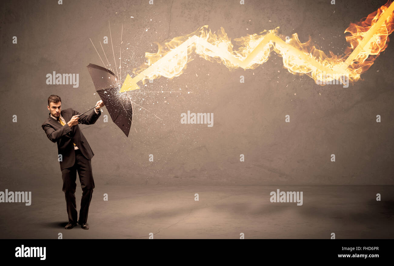 Businessman umbrella defending from hi-res stock photography and images ...