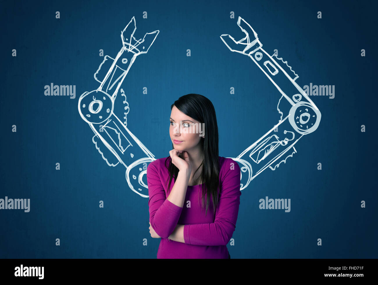 Robotic arms concept Stock Photo - Alamy