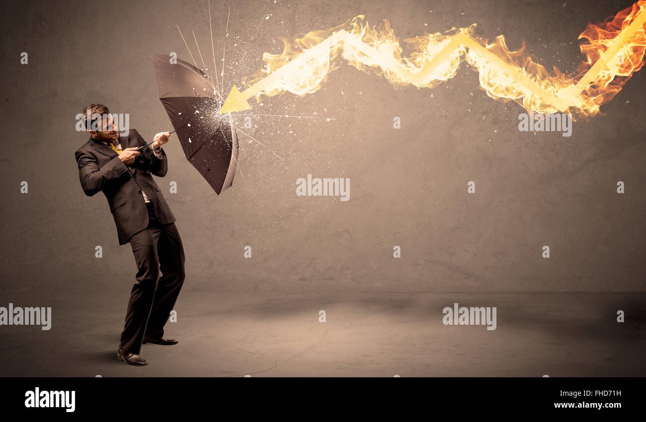 Businessman umbrella defending from hi-res stock photography and images ...