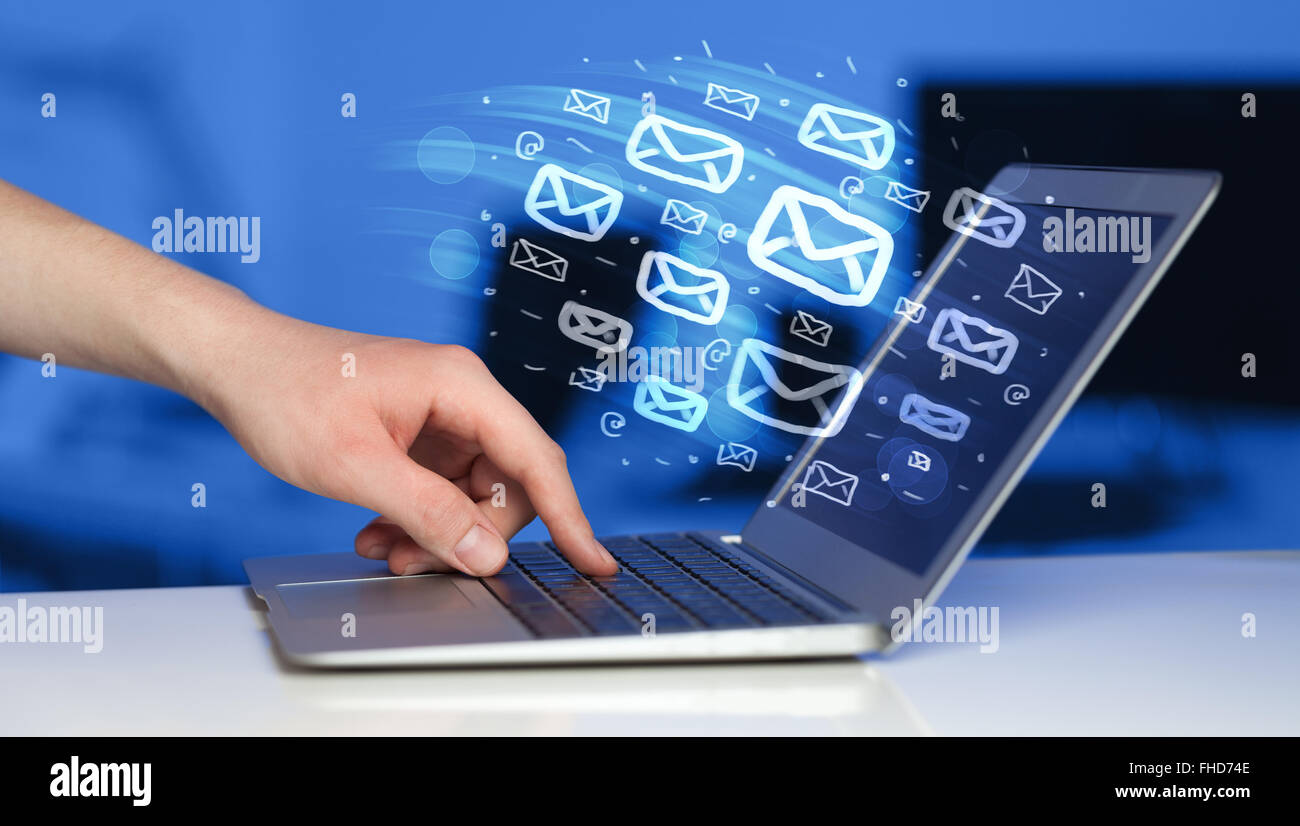 Concept of sending e-mails Stock Photo - Alamy