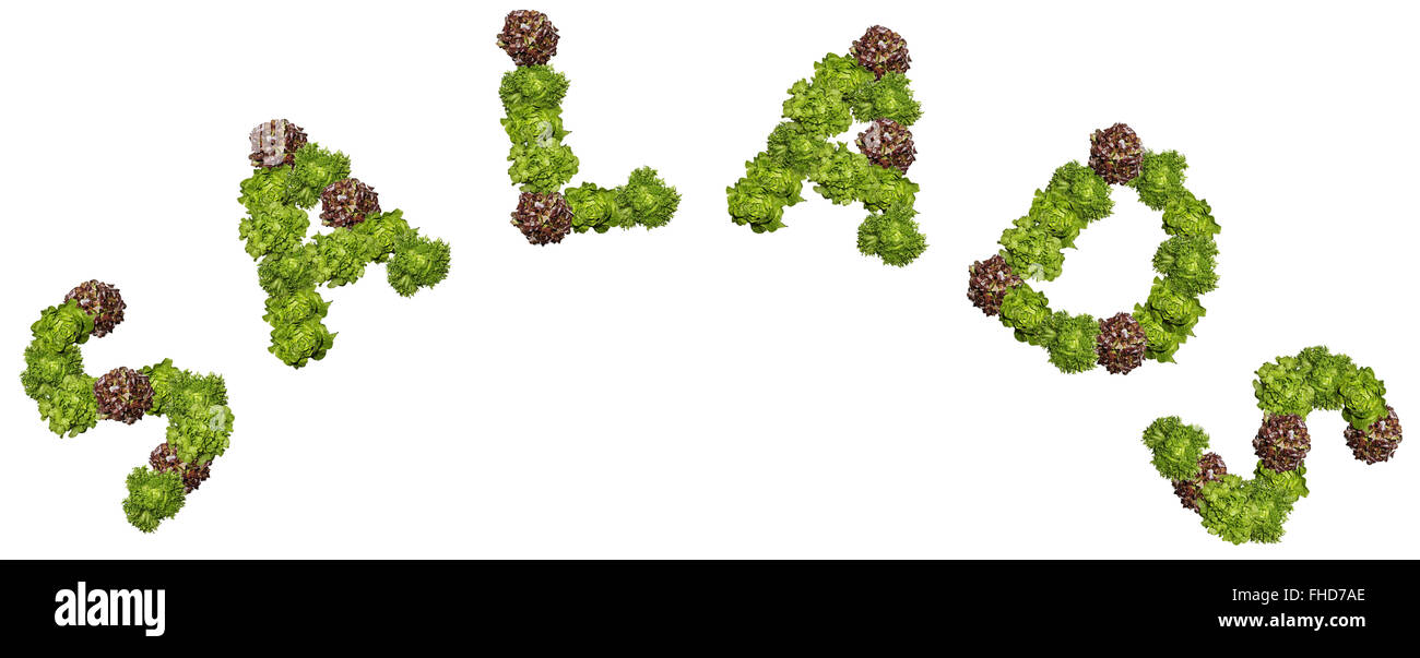 Letter salad from Fresh Salad Stock Photo - Alamy