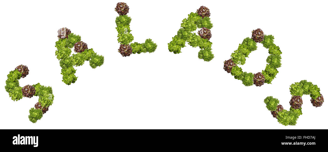 Letter salad from Fresh Salad Stock Photo - Alamy