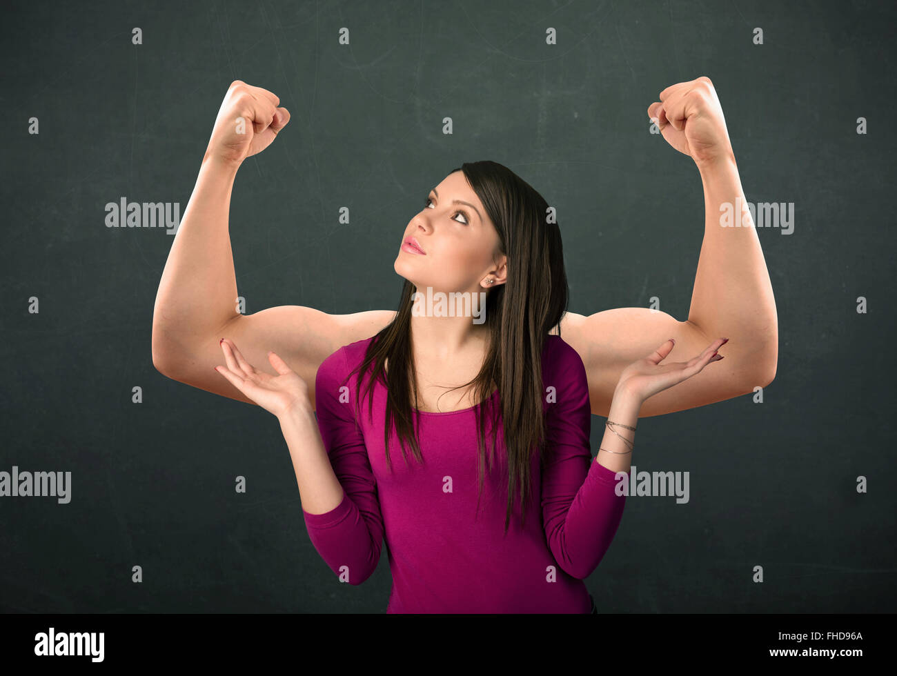 strong and muscled arms concept Stock Photo - Alamy