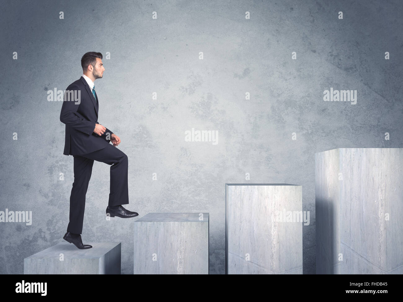 stepping up a staircase Stock Photo - Alamy