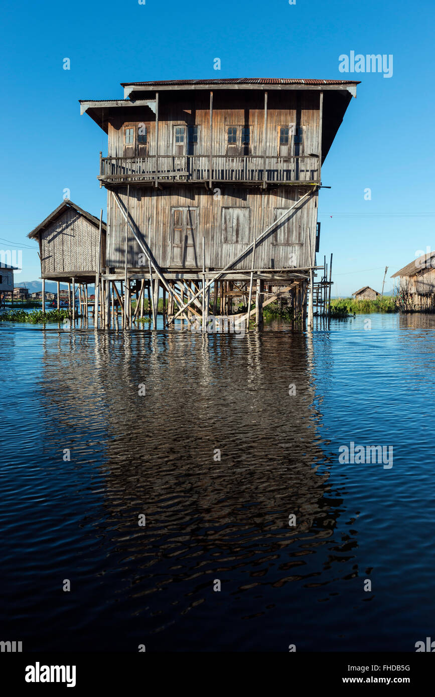 House on the Inle lake, Burma Stock Photo - Alamy