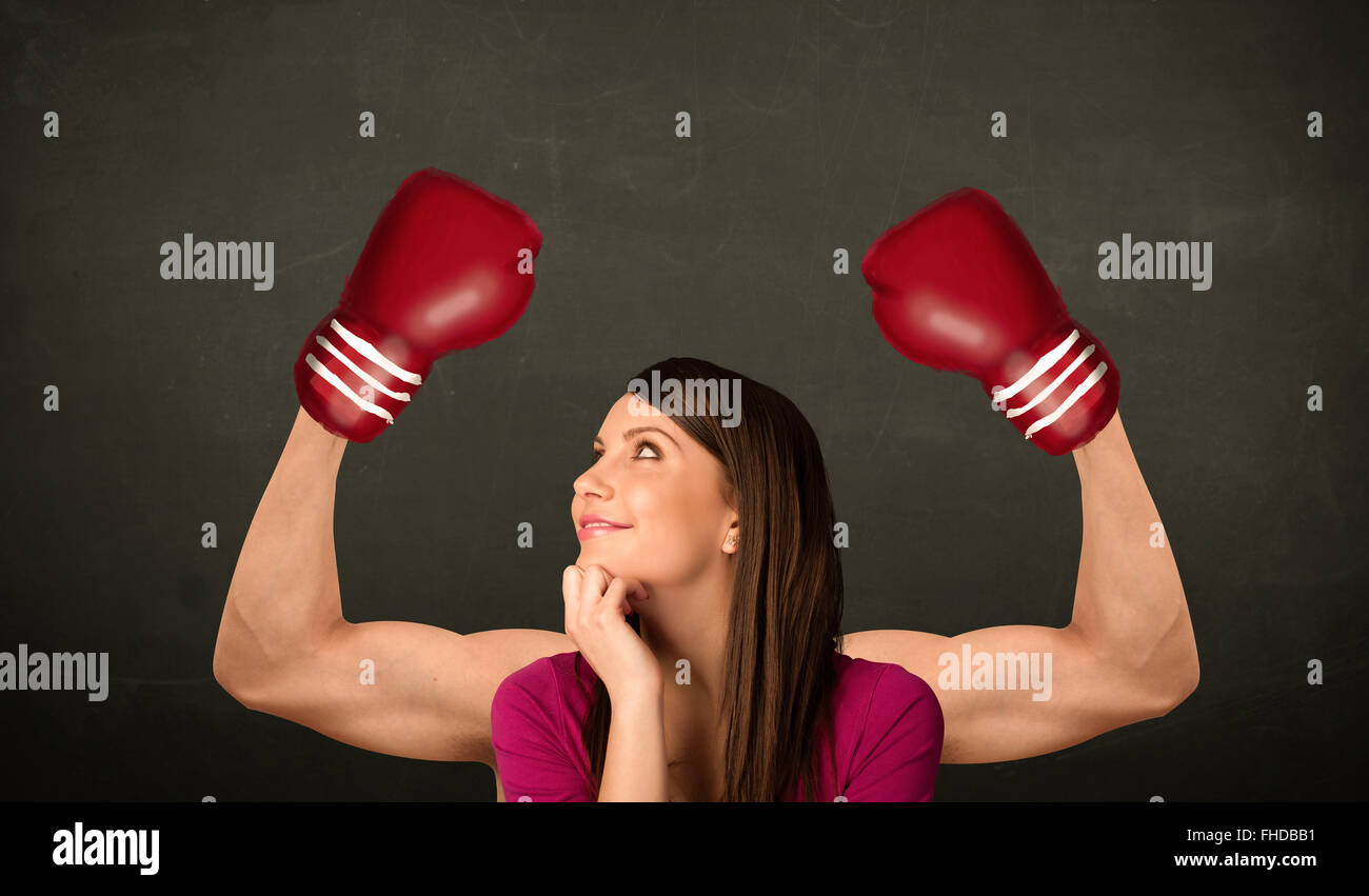 Strong and muscled boxer arms Stock Photo - Alamy