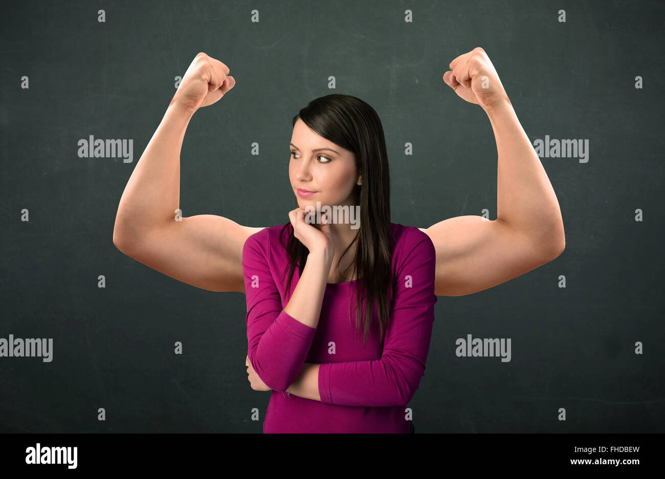 strong and muscled arms concept Stock Photo - Alamy
