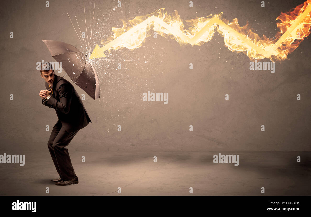 Businessman umbrella defending from hi-res stock photography and images ...