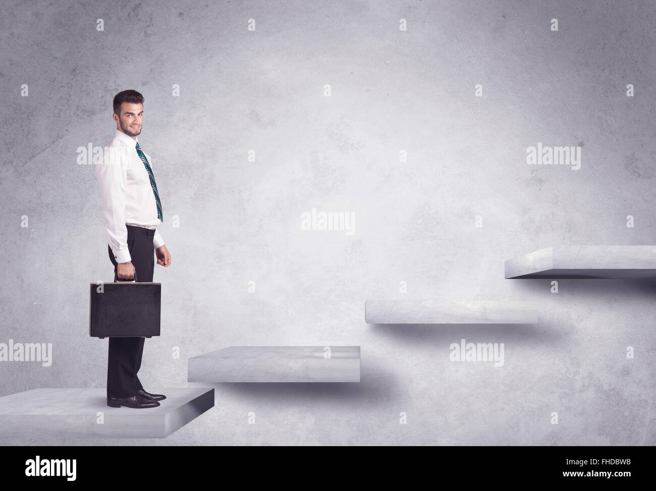 Stepping up a staircase Stock Photo - Alamy