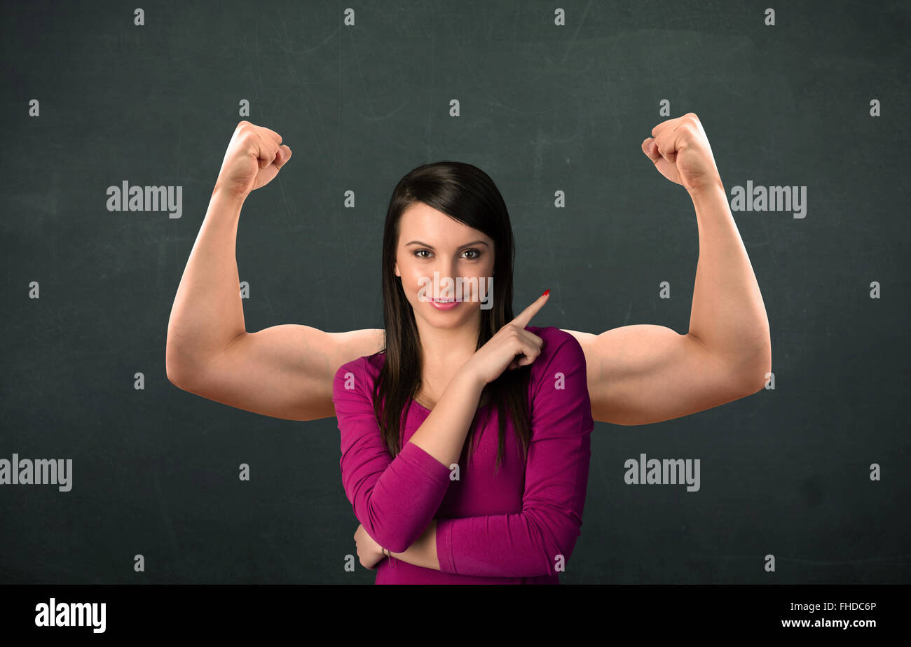 strong and muscled arms concept Stock Photo - Alamy