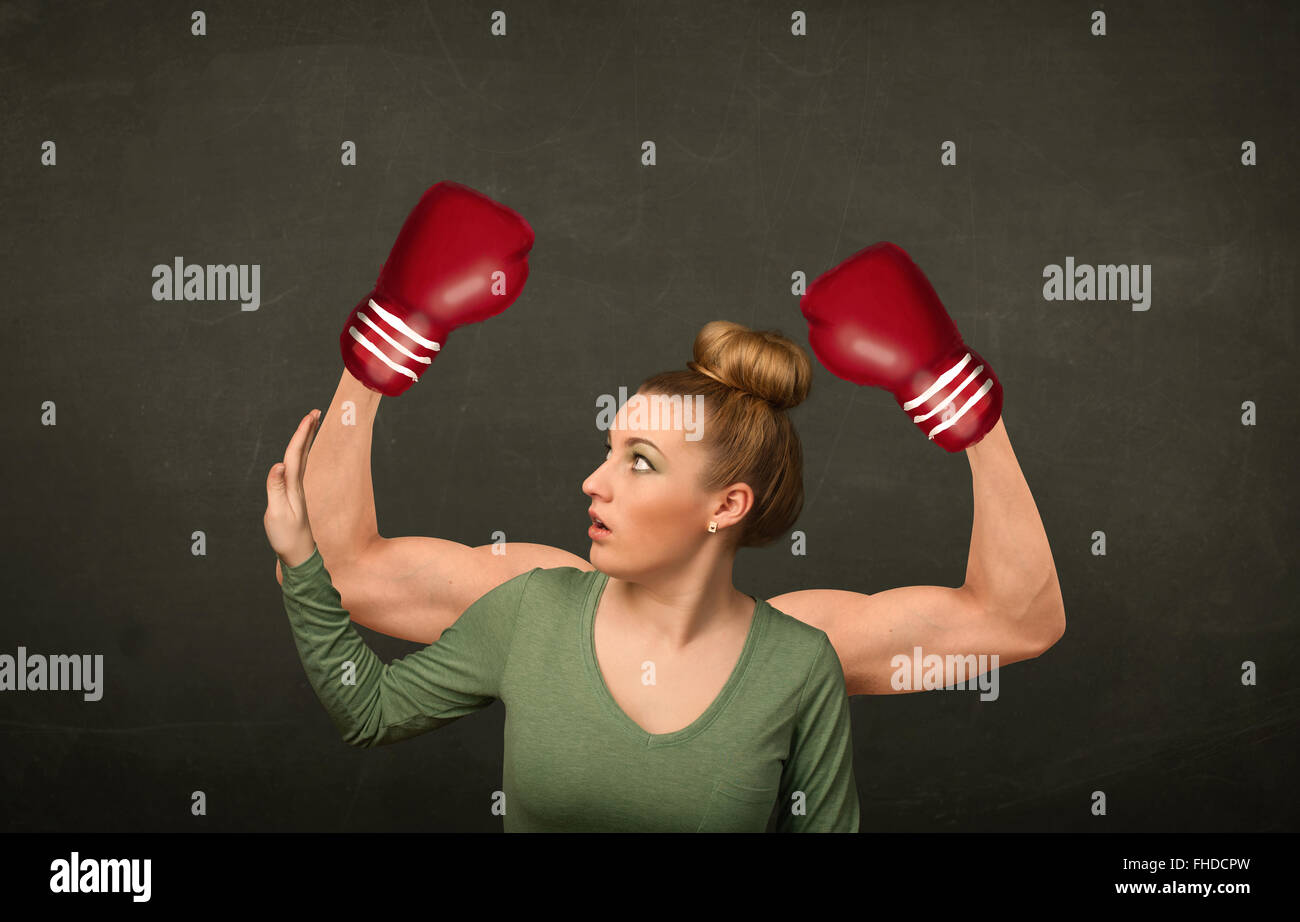 Strong and muscled boxer arms Stock Photo - Alamy
