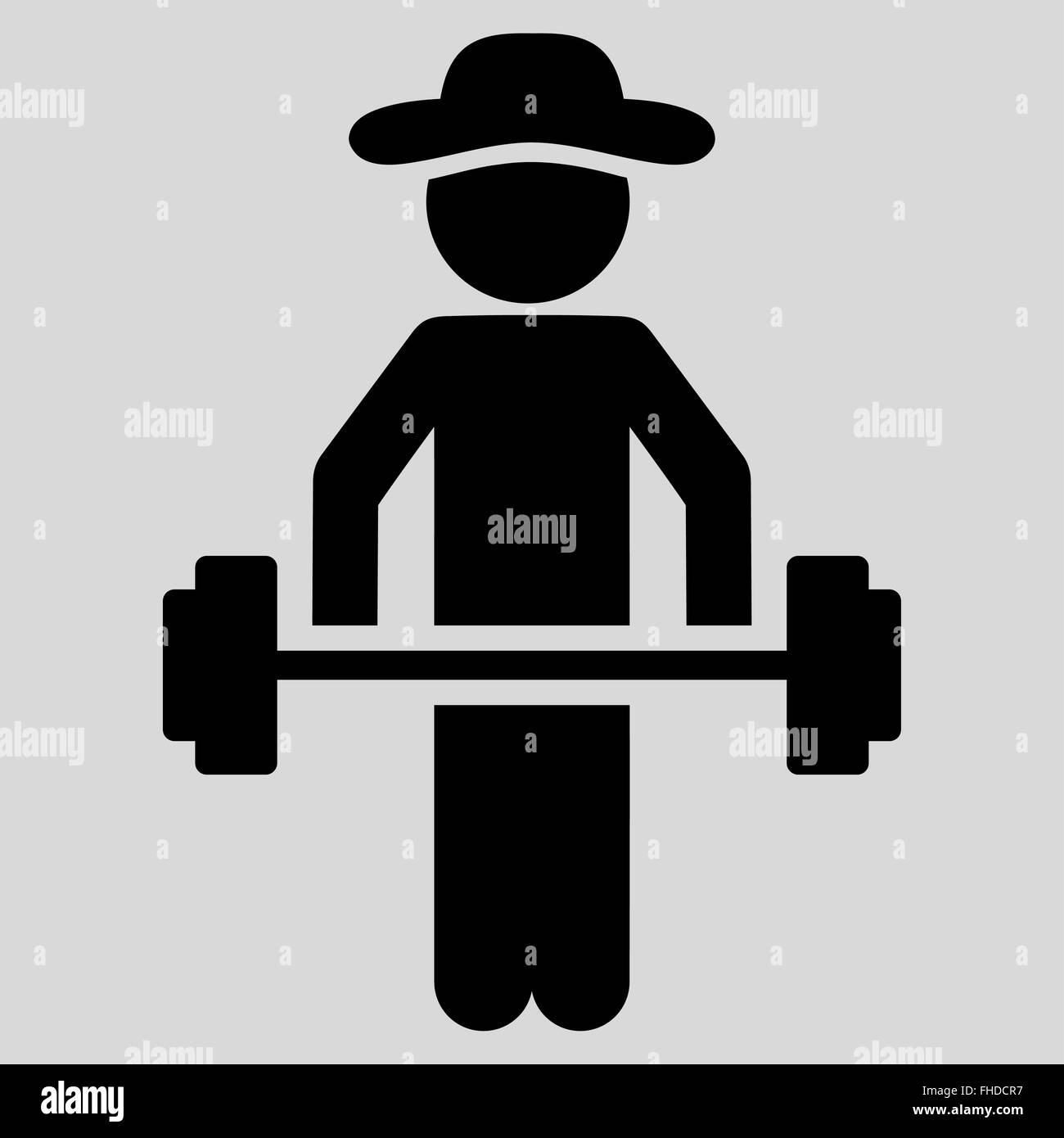 Man Power Lifting Icon Stock Photo - Alamy