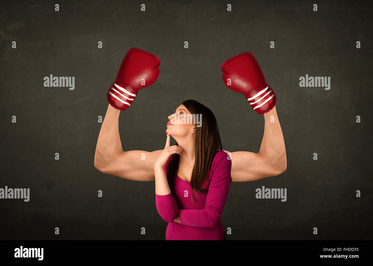 Strong and muscled boxer arms Stock Photo - Alamy