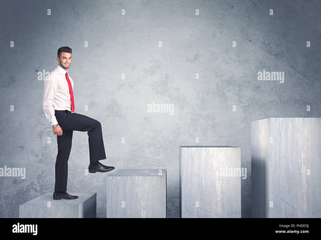 stepping up a staircase Stock Photo - Alamy