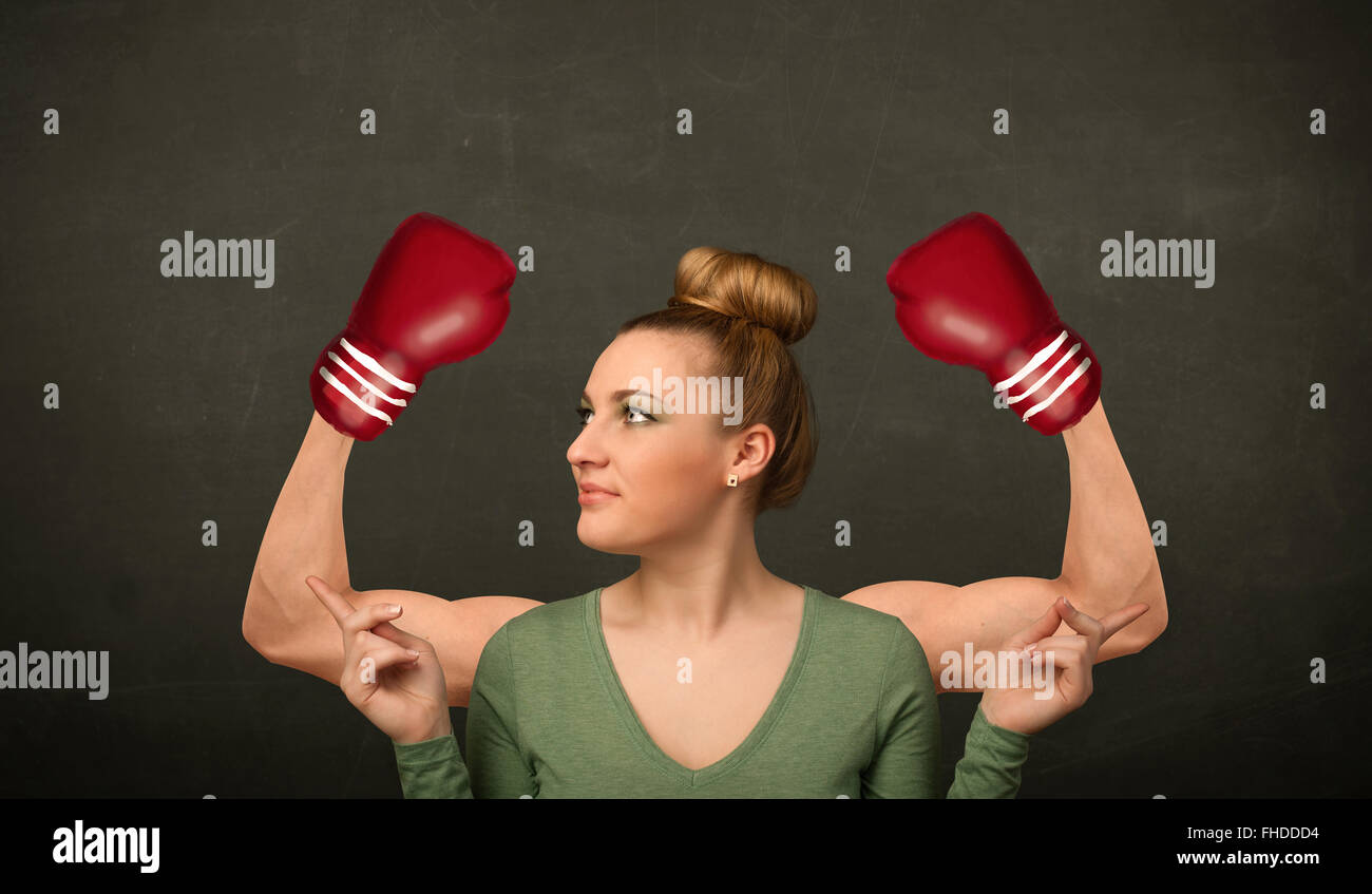 Strong and muscled boxer arms Stock Photo - Alamy