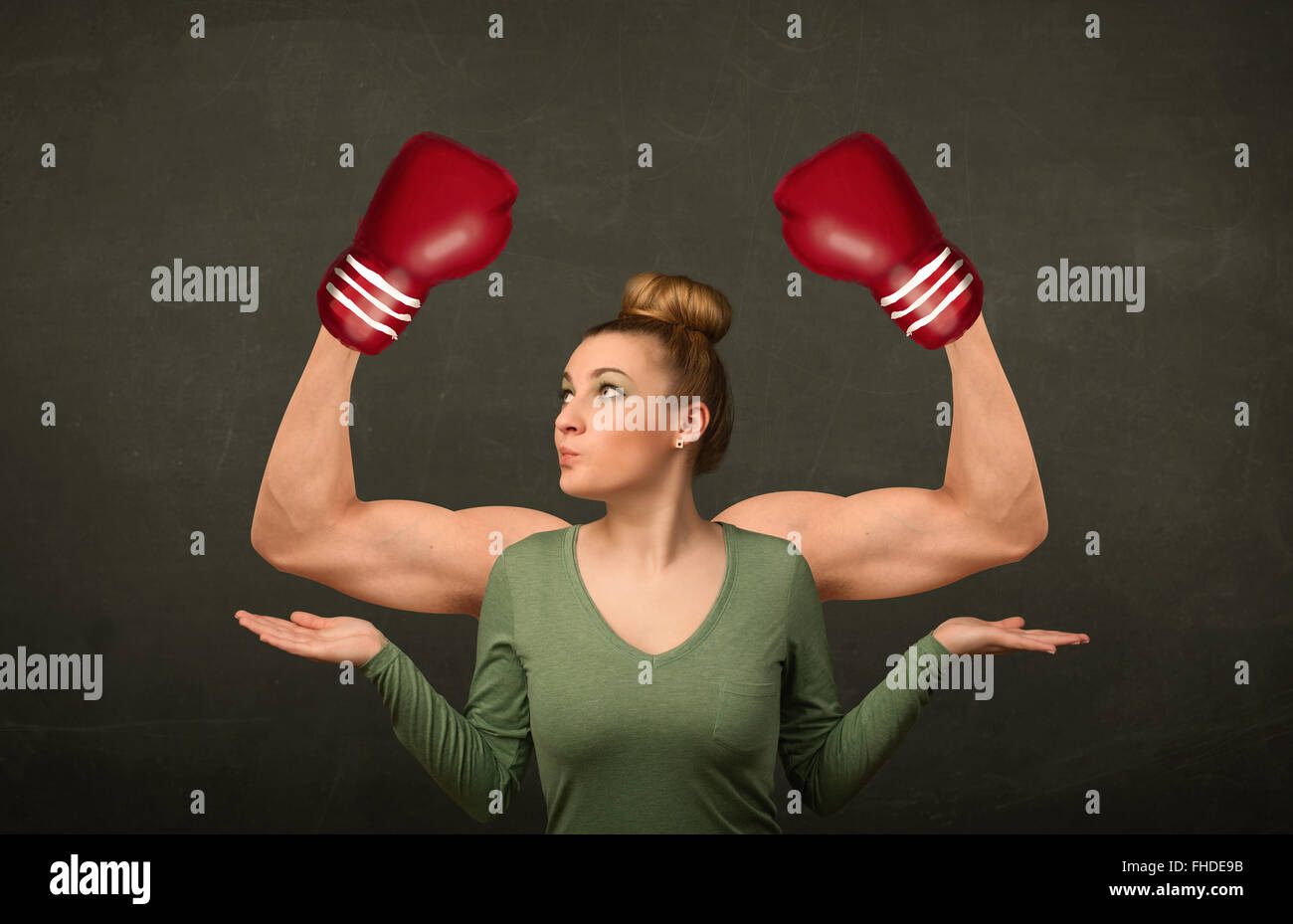 Strong and muscled boxer arms Stock Photo - Alamy