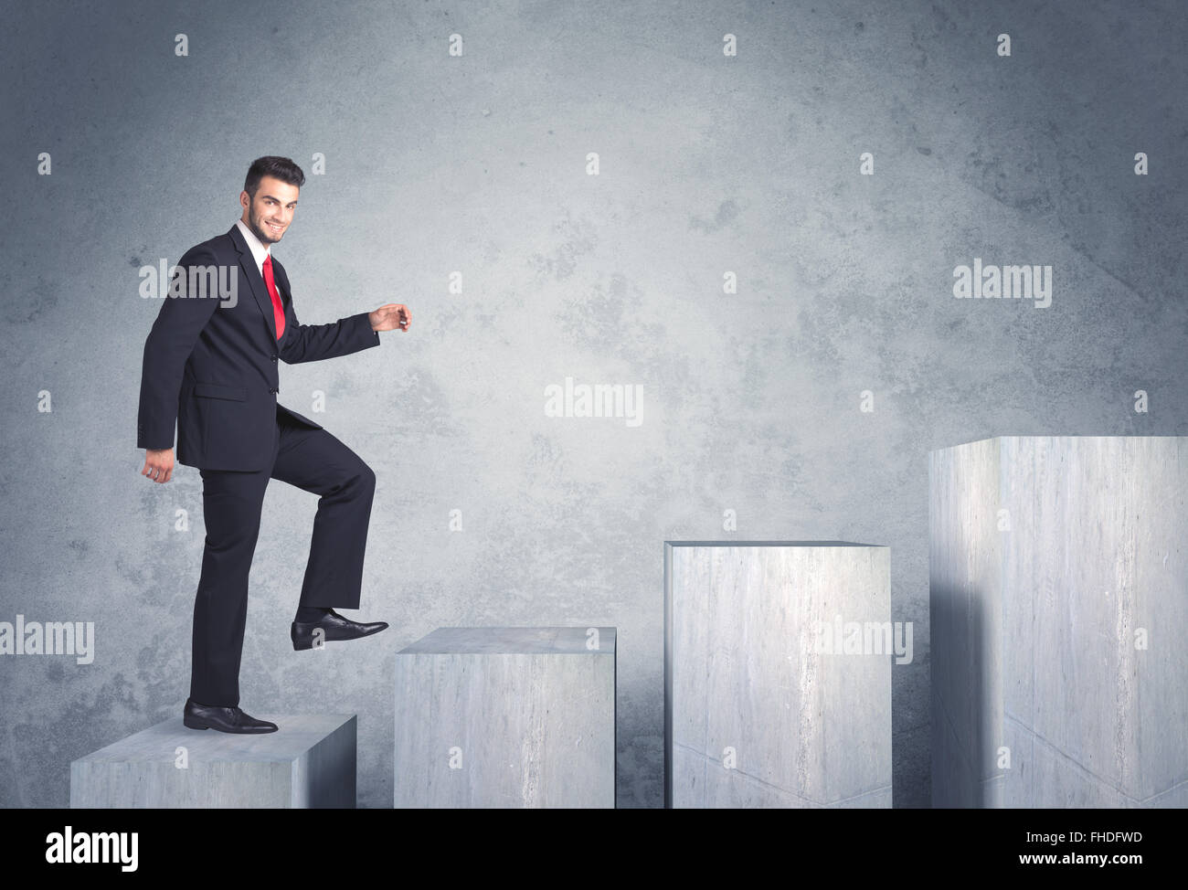 stepping up a staircase Stock Photo - Alamy