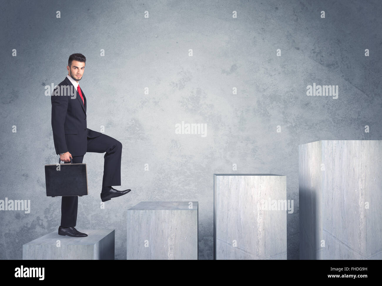 stepping up a staircase Stock Photo - Alamy