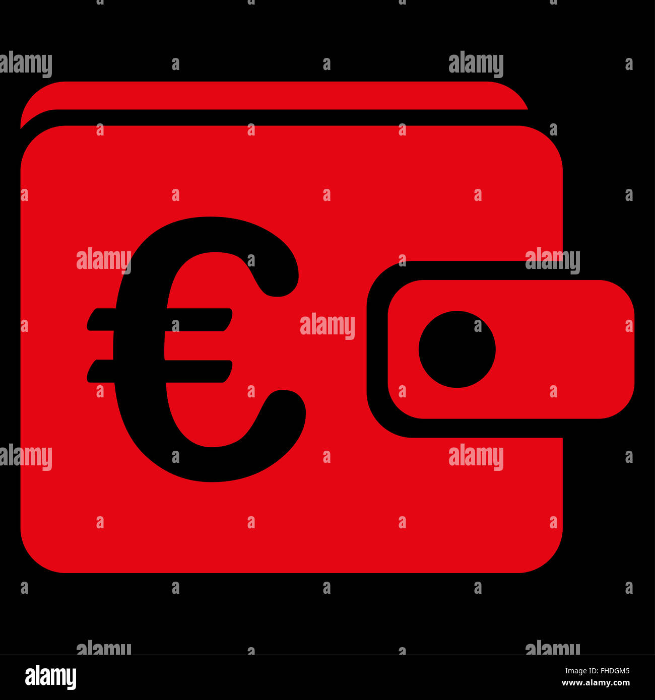 Euro Wallet Icon Stock Photo - Alamy