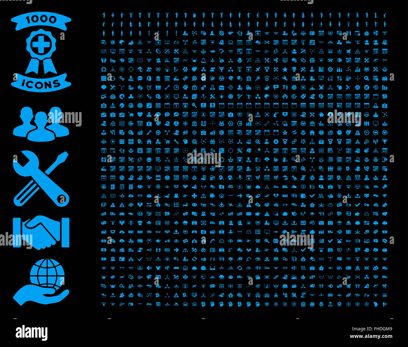 Set Of 1000 Flat Vector Icons Stock Photo - Alamy