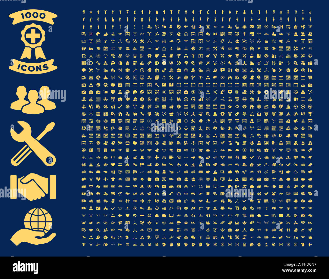 Set Of 1000 Flat Vector Icons Stock Photo - Alamy