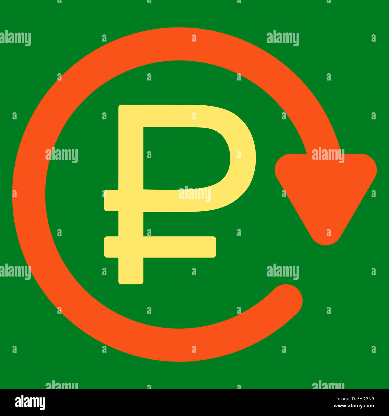 Rouble Recurring Payment Icon Stock Photo - Alamy
