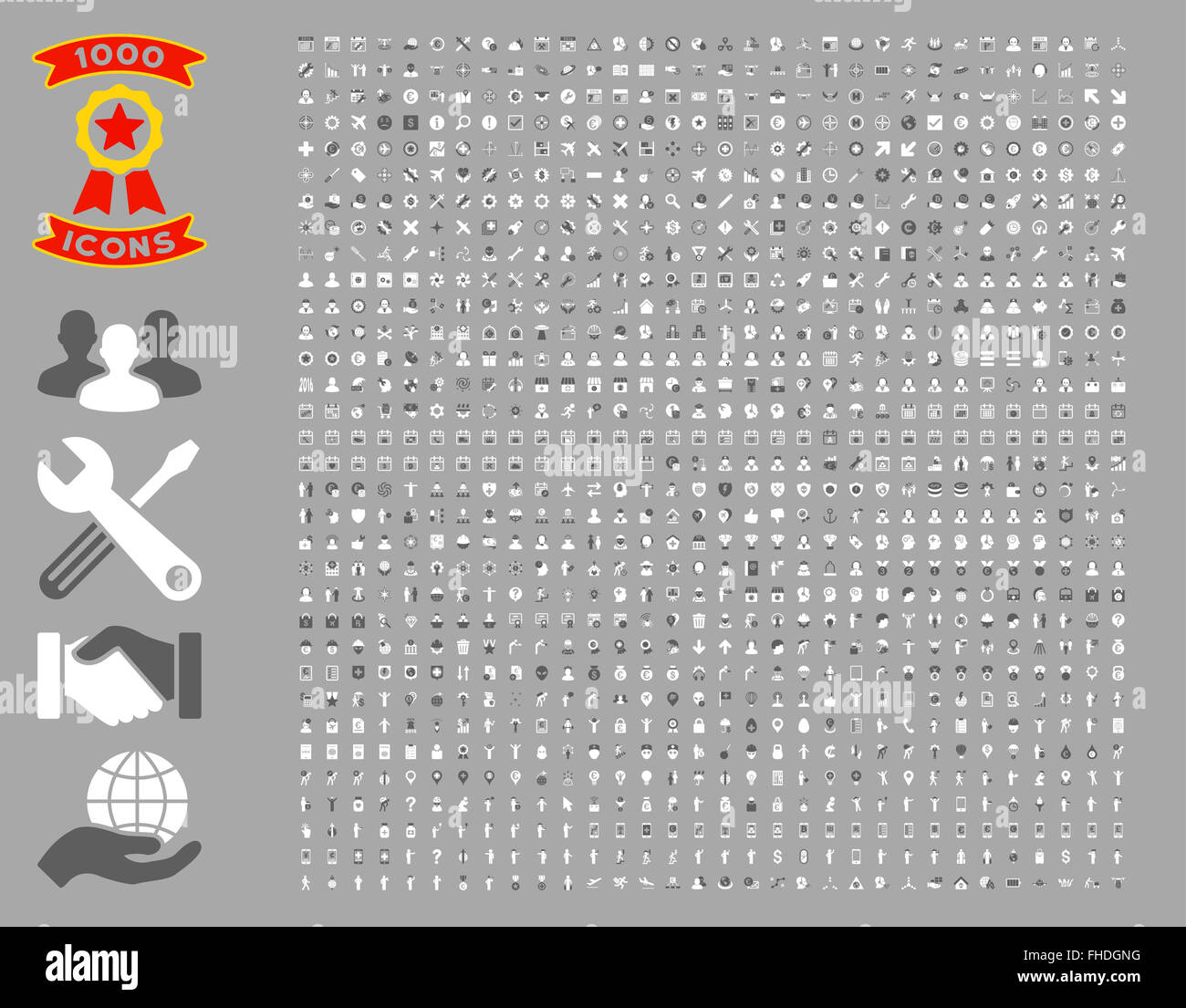 Set Of 1000 Flat Vector Icons Stock Photo - Alamy