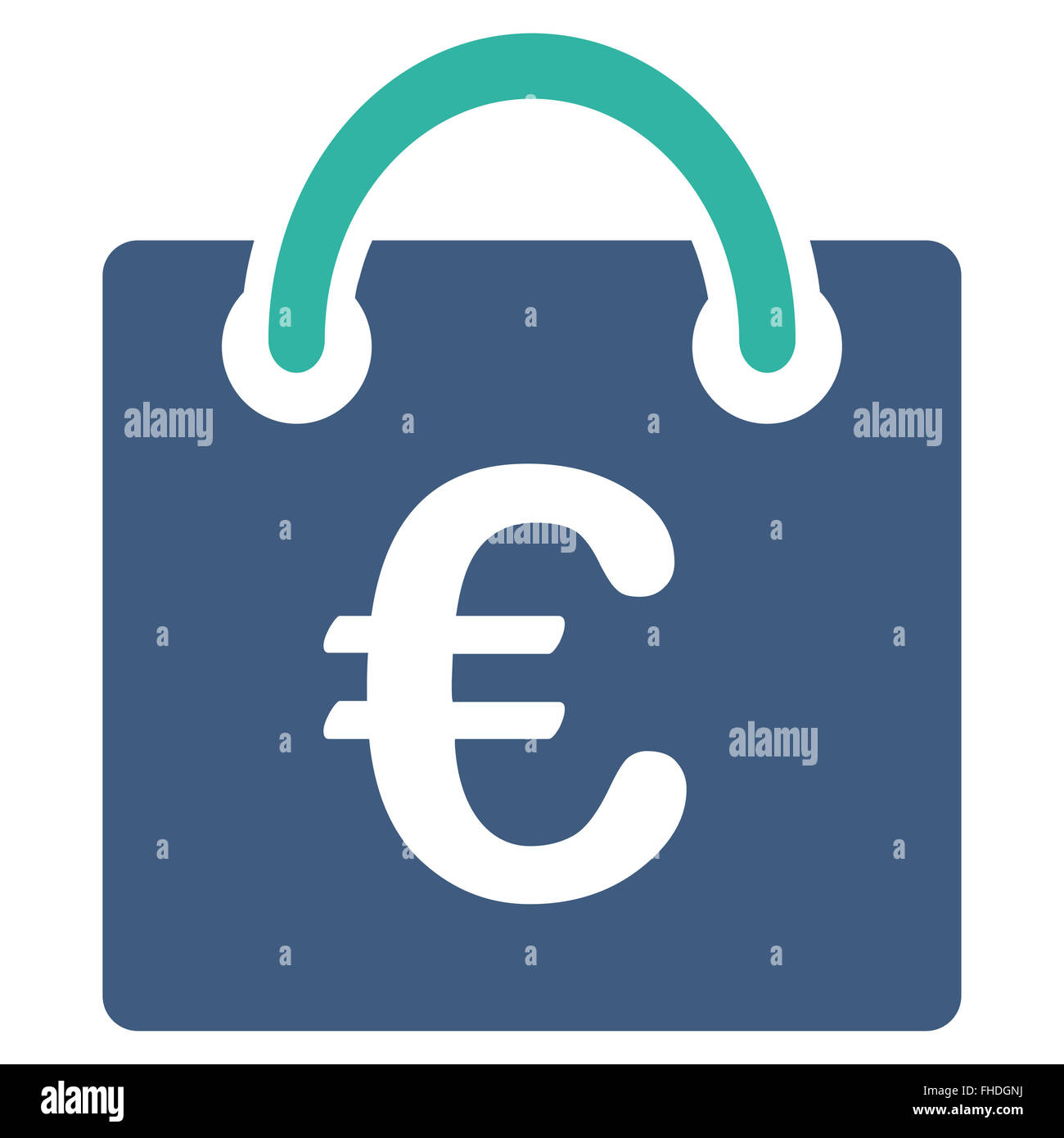 Euro Shopping Bag Icon Stock Photo - Alamy